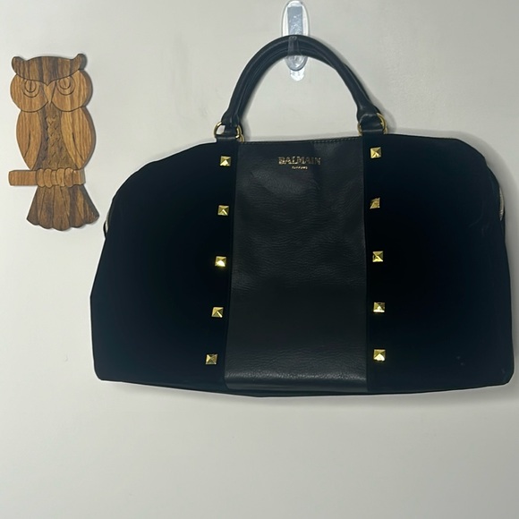 Balmain | Bags | Balmain Parfums Large Black Velvet Tote Bag | Poshmark